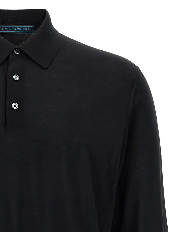 Kiton Ciro' Polo Shirt - Black