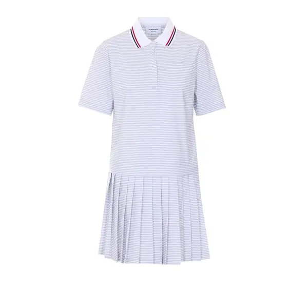 Thom Browne 4bar Mini Polo Dress - Gray