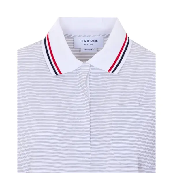 Thom Browne 4bar Mini Polo Dress - Gray