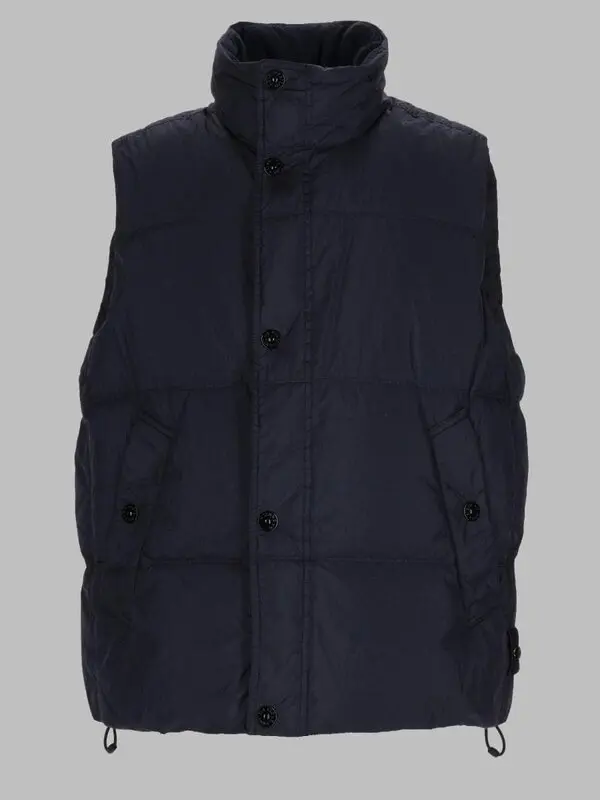 Stone Island Padded Quilted Vest - Blue
