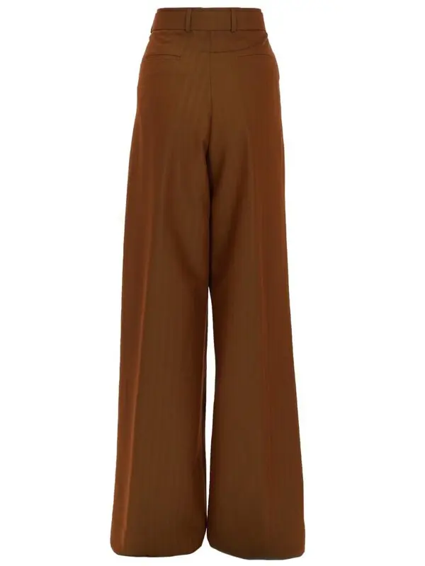 Dries Van Noten Tailored Belted Wide Leg Trousers