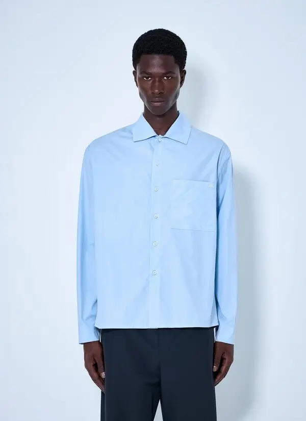 JIL SANDER Button-down Cotton Shirt - Blue