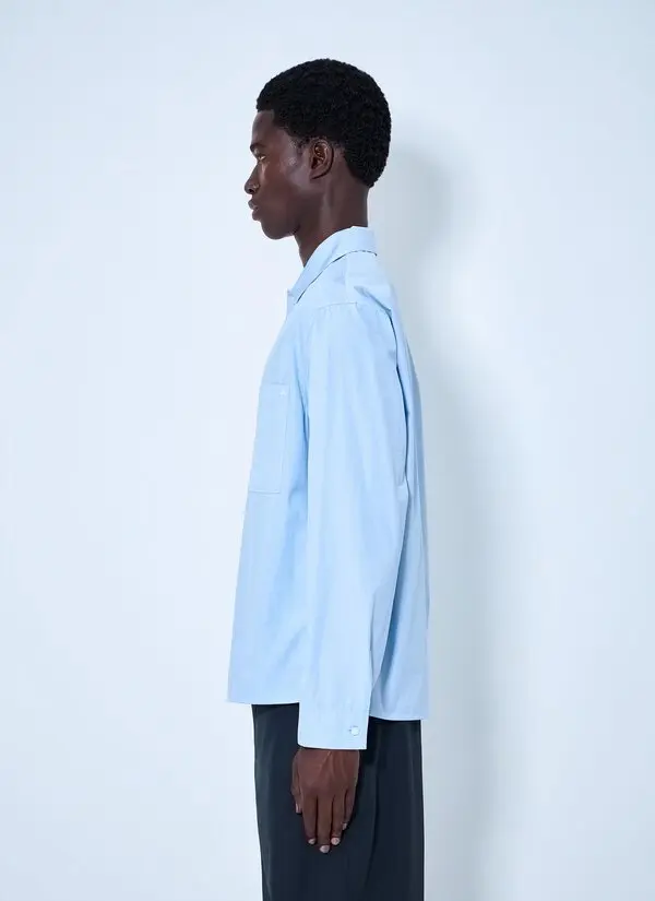 JIL SANDER Button-down Cotton Shirt - Blue