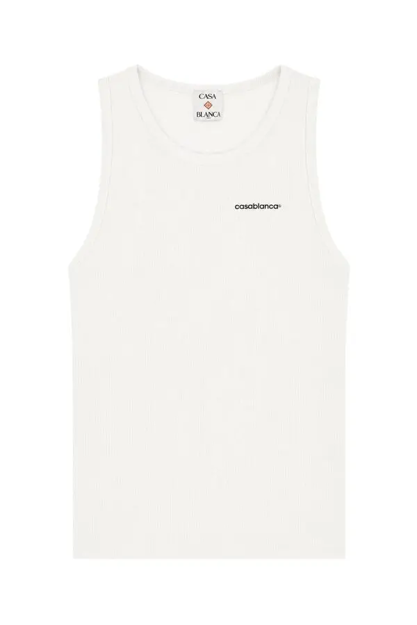 Casablanca Ribbed Logo Tank Top