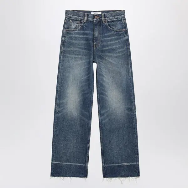 Chloé Cotton Denim Bootcut Jeans - Blue