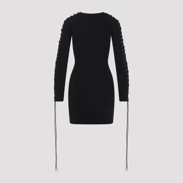 Balenciaga Lace-up Mini Dress
