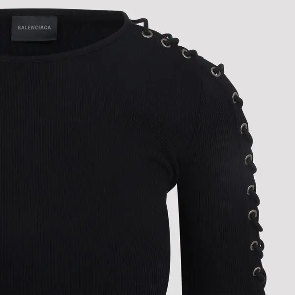 Balenciaga Lace-up Mini Dress
