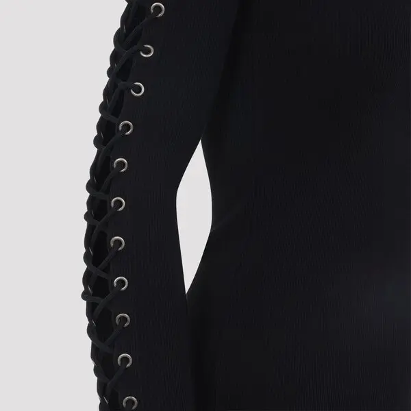 Balenciaga Lace-up Mini Dress
