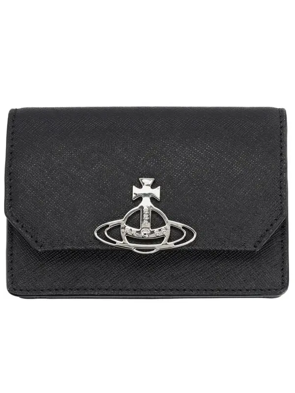 VIVIENNE WESTWOOD Portacarte Con Dettaglio Orb - Black