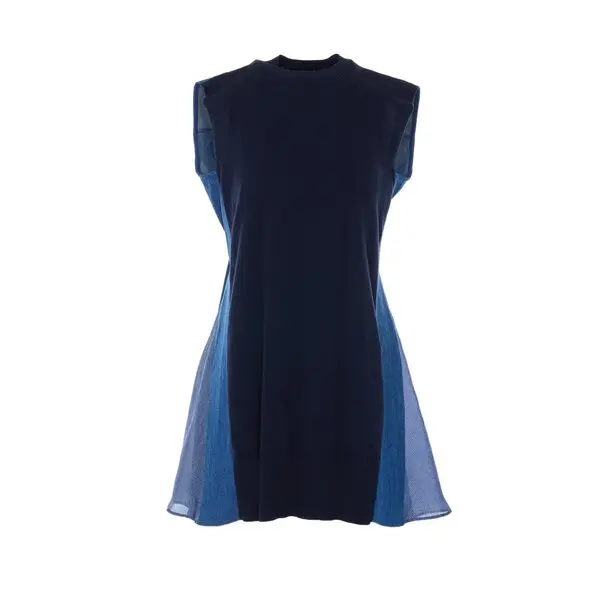 Sacai Denim X Knit Dress - Black