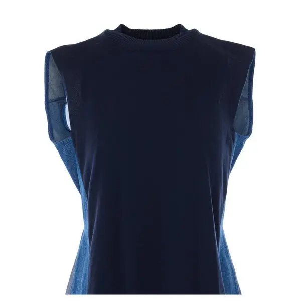 Sacai Denim X Knit Dress