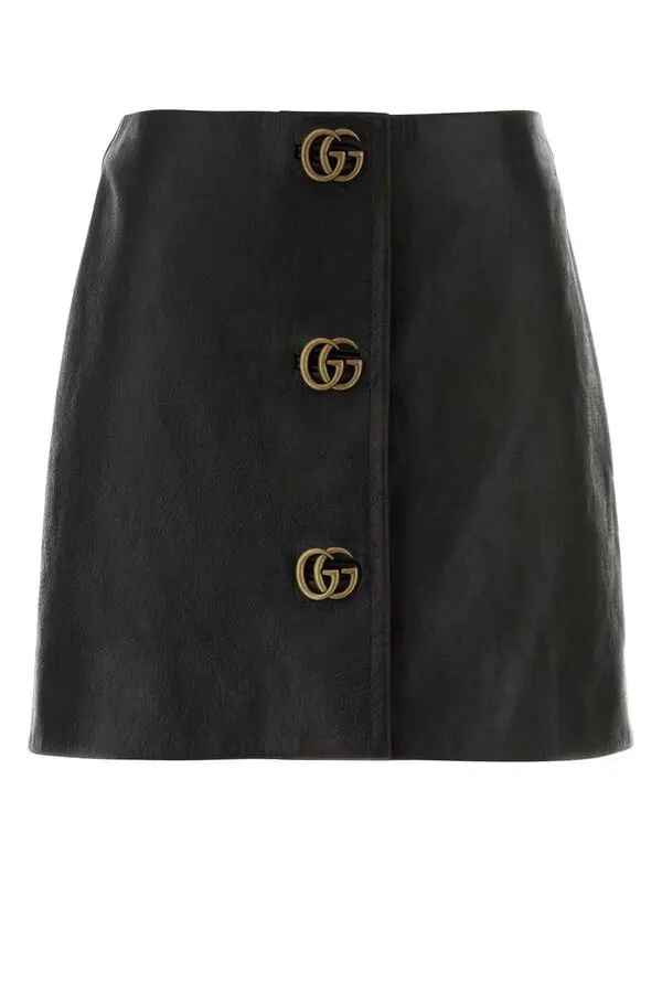 Gucci Leather Mini Skirt