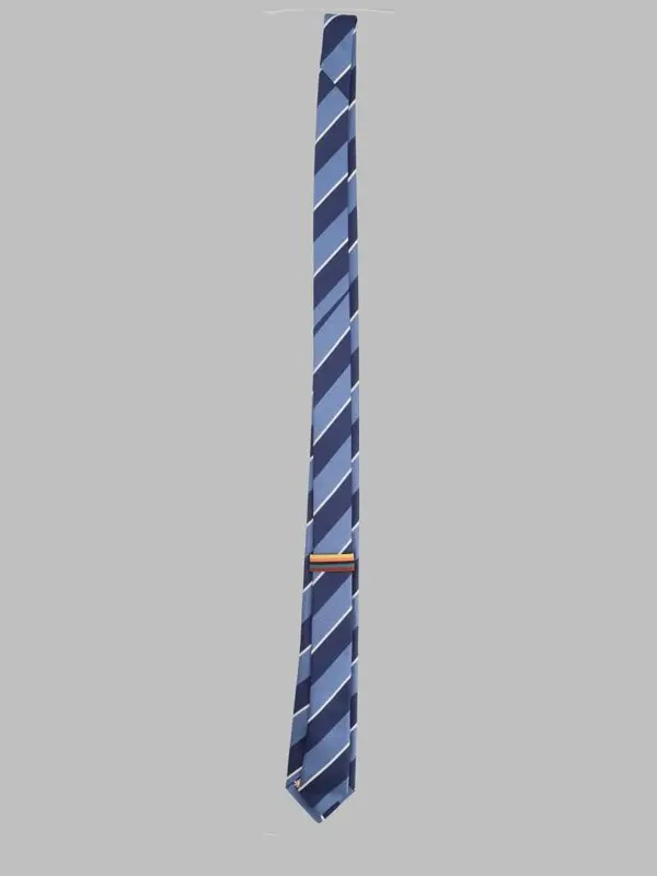 Paul Smith Silk Striped Tie - Blue