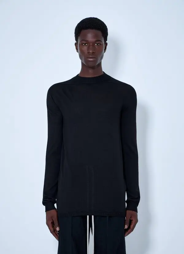 Rick Owens Fine Knit Crewneck Sweater - Black