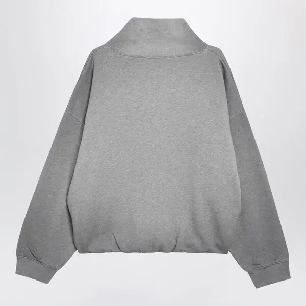 Acne Studios Melange Fleece Sweatshirt With Logo - Gray