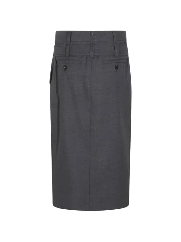 Brunello Cucinelli Wool Long Skirt - Multicolor