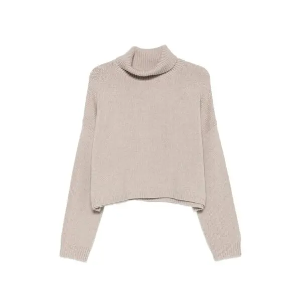 LISA YANG Cashmere Roll Neck Knit Jumper - Cream