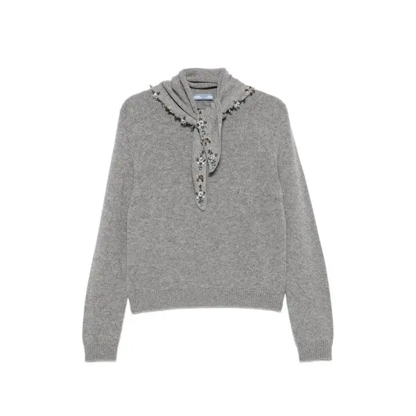 Prada Grey Knitwear Jumpers - Gray