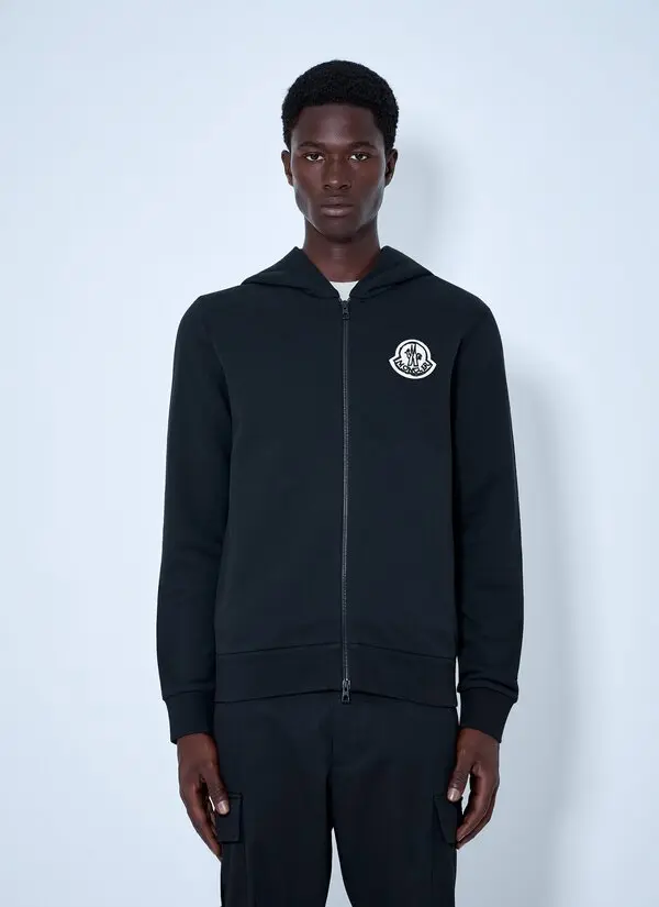Moncler Zip Hoodie With Logo Patch