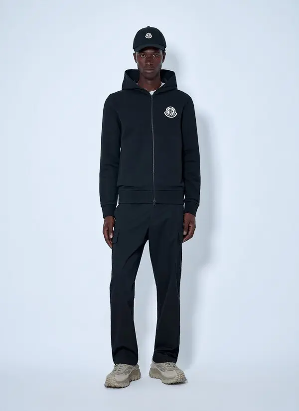 Moncler Zip Hoodie With Logo Patch