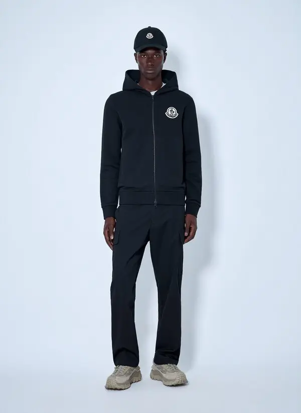 Moncler Zip Hoodie With Logo Patch