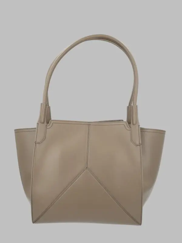 Victoria Beckham Calf Leather Tote Bag - Cream
