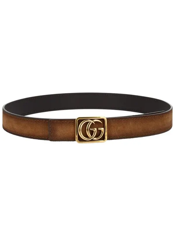 Gucci Reversible Belt Gg Marmont - Black