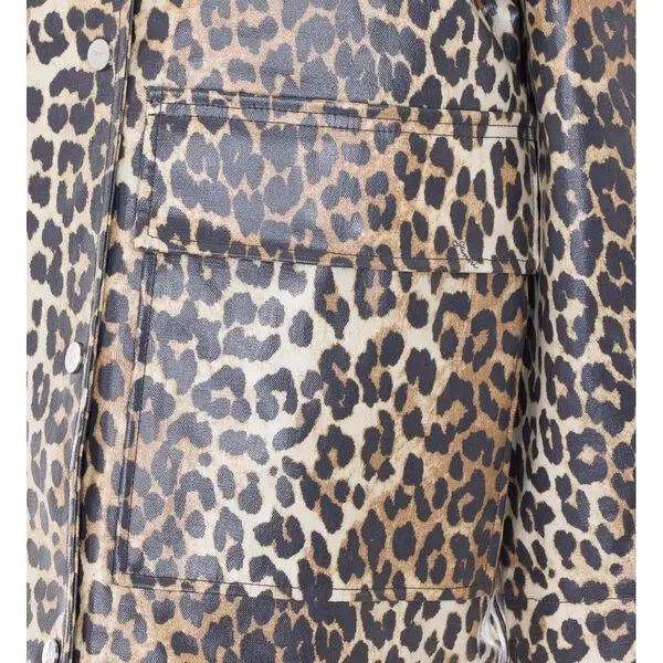 GANNI Laminated Leopard Jacket