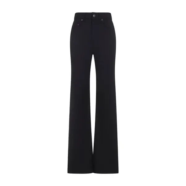Balenciaga Straight Wool Pants - Black