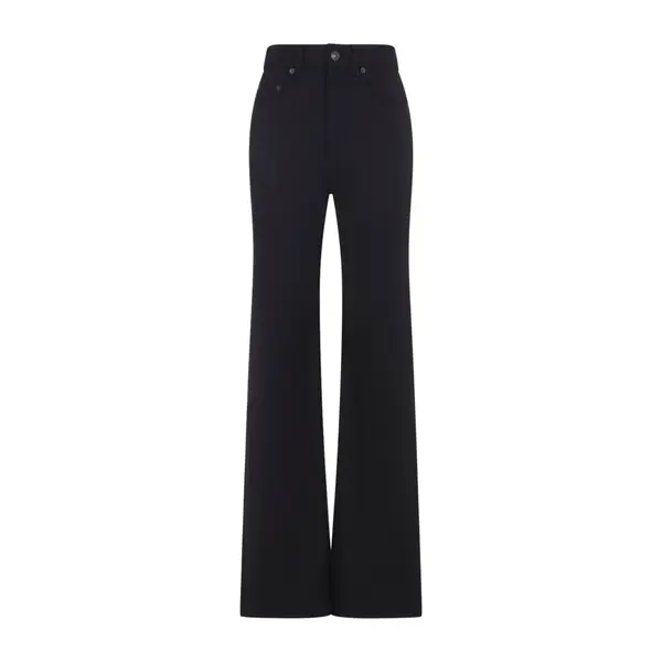 Balenciaga Straight Wool Pants - Black