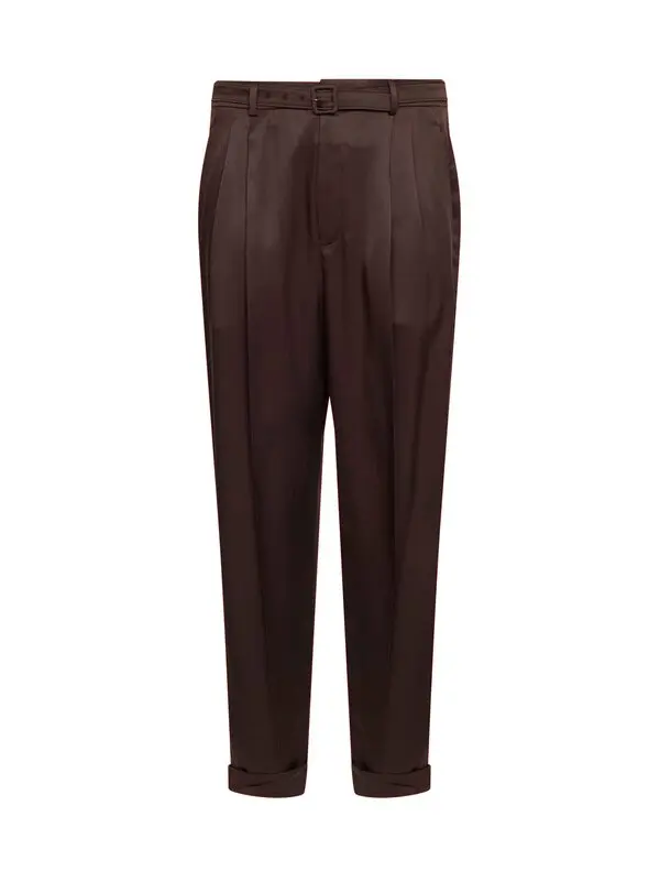 Saint Laurent Duchesse Silk Satin Slim-fit Trousers - Multicolor