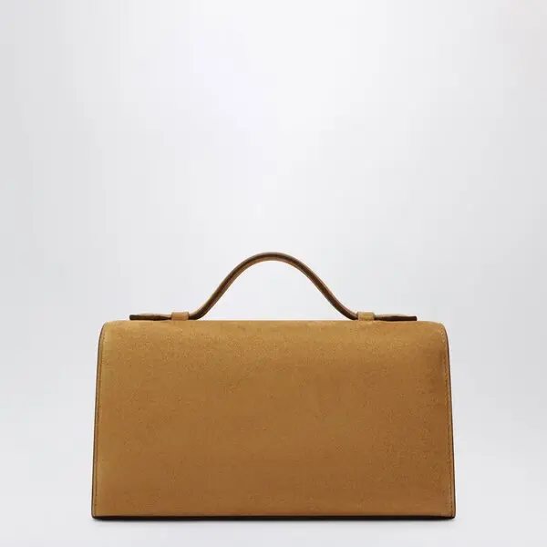Savette Light Brown Suede Symmetry Pouch - Cream
