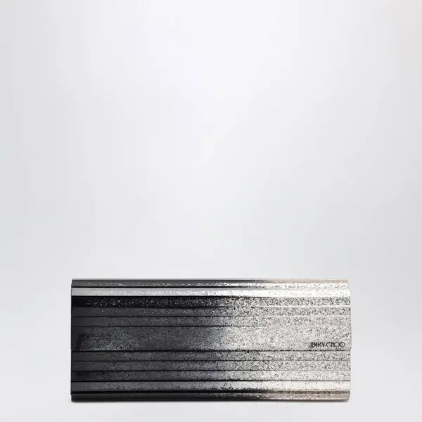 JIMMY CHOO Champagne Sweetie Degrade Glitter Fabric Clutch - Black