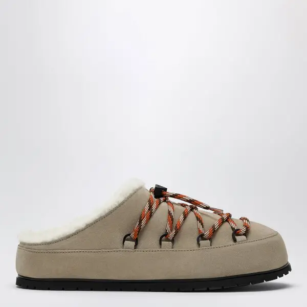 Prada Desert Suede Clogs With Braided Laces