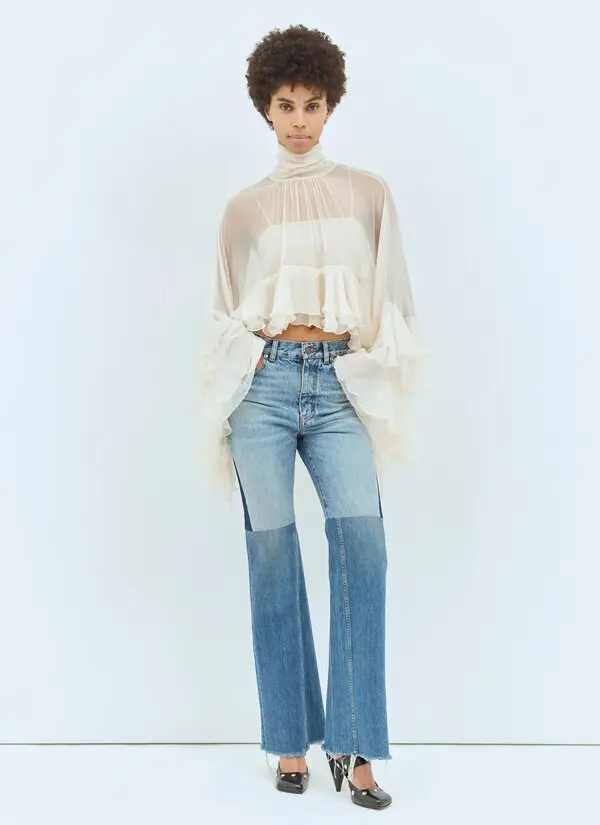 Chloé Flared Patchwork Jeans