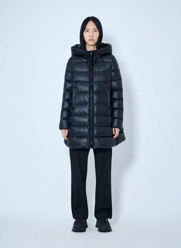 Moncler Suyenne Long Parka Jacket - Blue