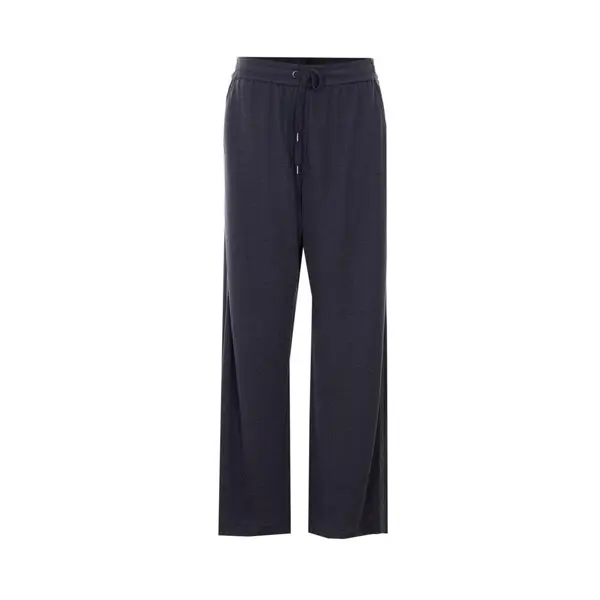Brunello Cucinelli Wide Pants With Precious Stripe - Gray