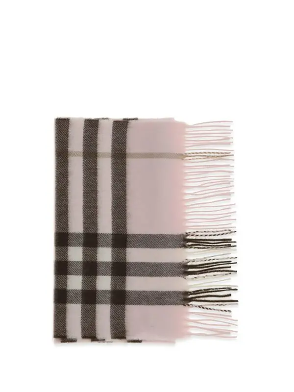 Burberry Check Cashmere Scarf - Pink