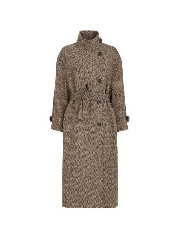 Brunello Cucinelli Wool Long Coat - Multicolor