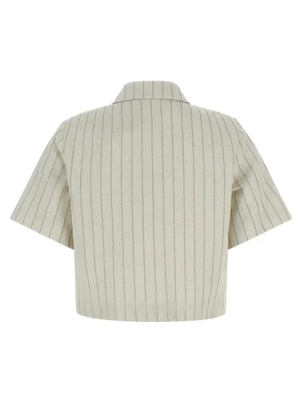 Max Mara Pinstripe Cotton Jersey Jacket - Cream