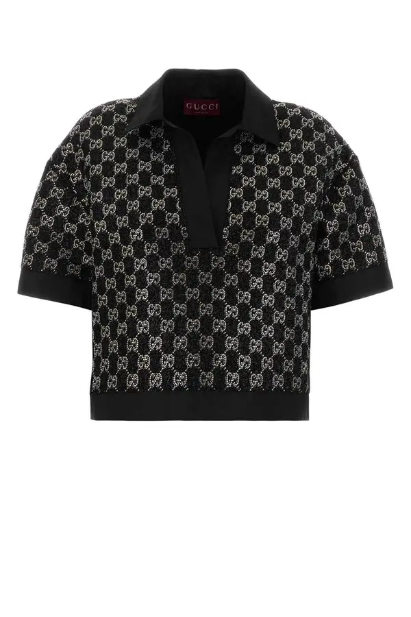 Gucci Boucle Polo Shirt - Black