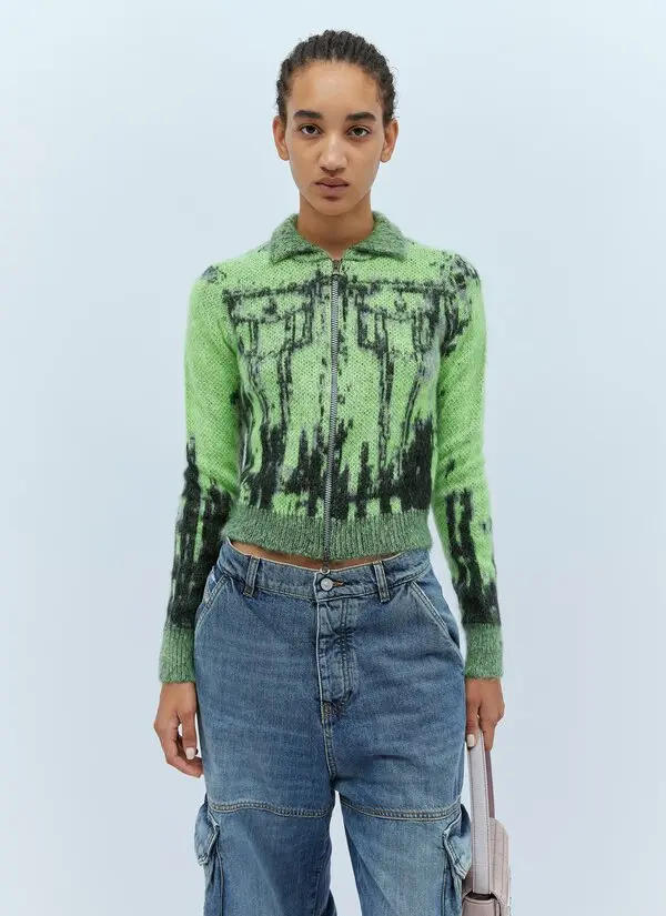 DIESEL® Mohair Blend Sweater - Green