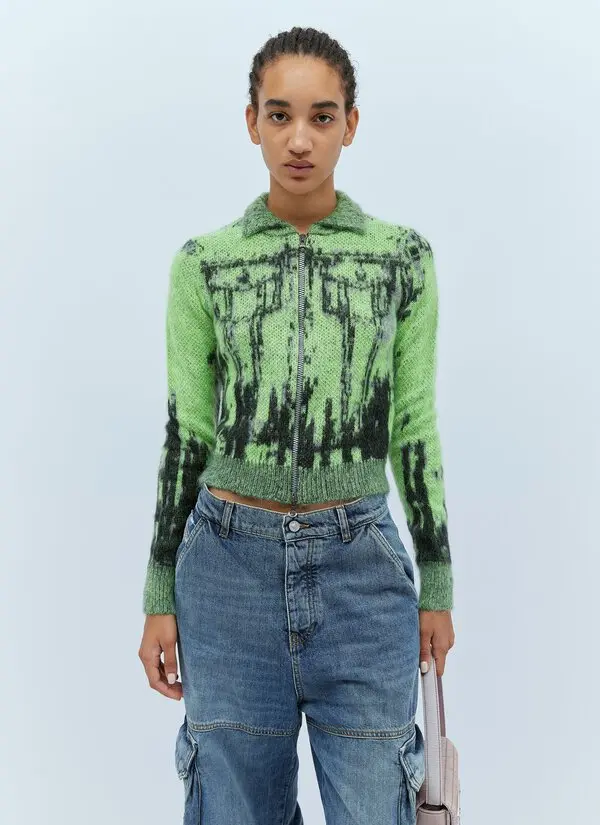 DIESEL® M-taphos Mohair Blend Sweater - Green