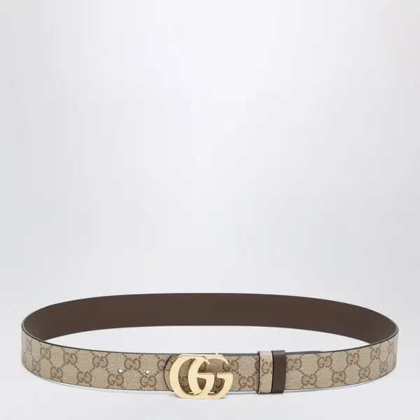 Gucci Reversible Cut Gg Marmont Belt - Cream
