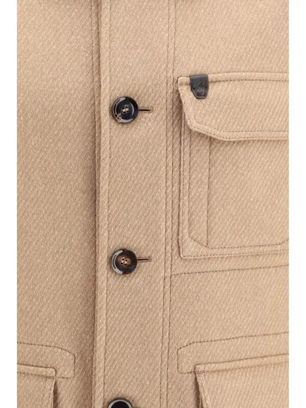 Brioni Workwear Cashmere Jacket - Cream