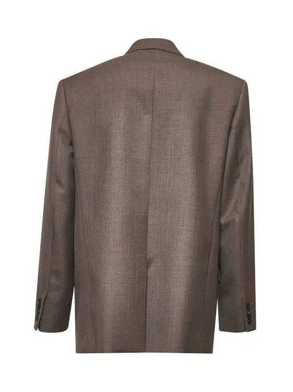 Saint Laurent Grey Wool Chiné Yves Blazer