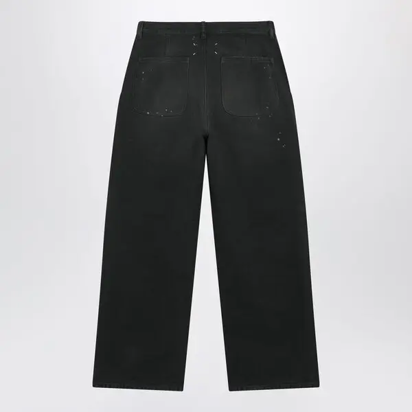 MAISON MARGIELA Double-dyed Cotton Work Trousers - Black