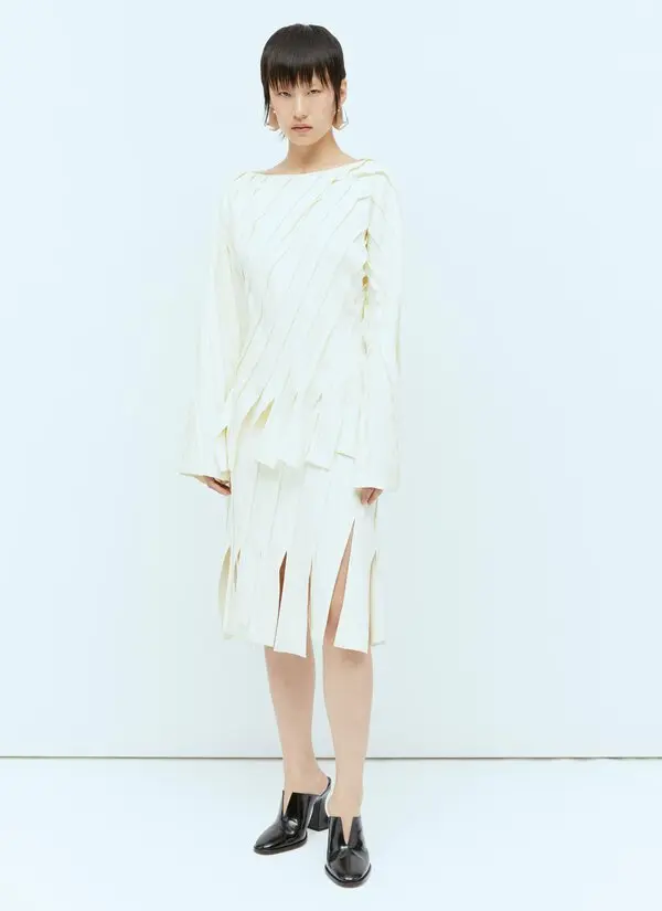 Bottega Veneta Fringe Hem Panel Top