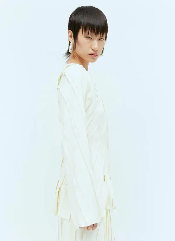 Bottega Veneta Fringe Hem Panel Top