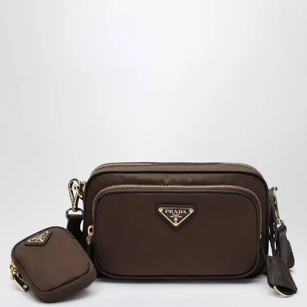 Prada Burnt Re-nylon Crossbody Bag - Brown